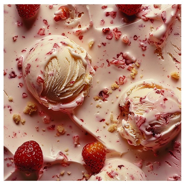 Glace party, Crème glacée tarte aux fraises - Jeff de Bruges