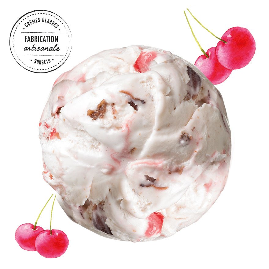 Glace party, Crème Glacée Cerise Amarena - Jeff de Bruges