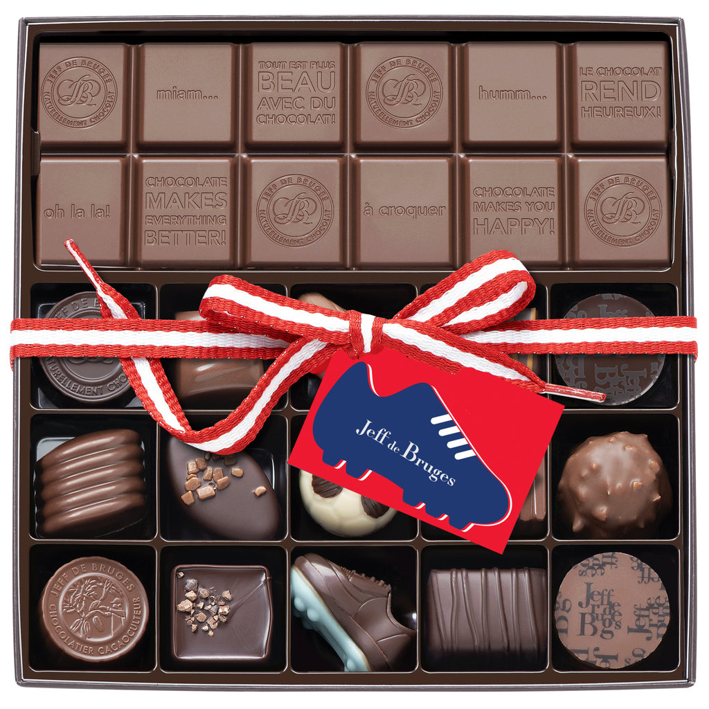 Chocolat Fête des pères, Boite 15 chocolats foot et sa tablette de ...