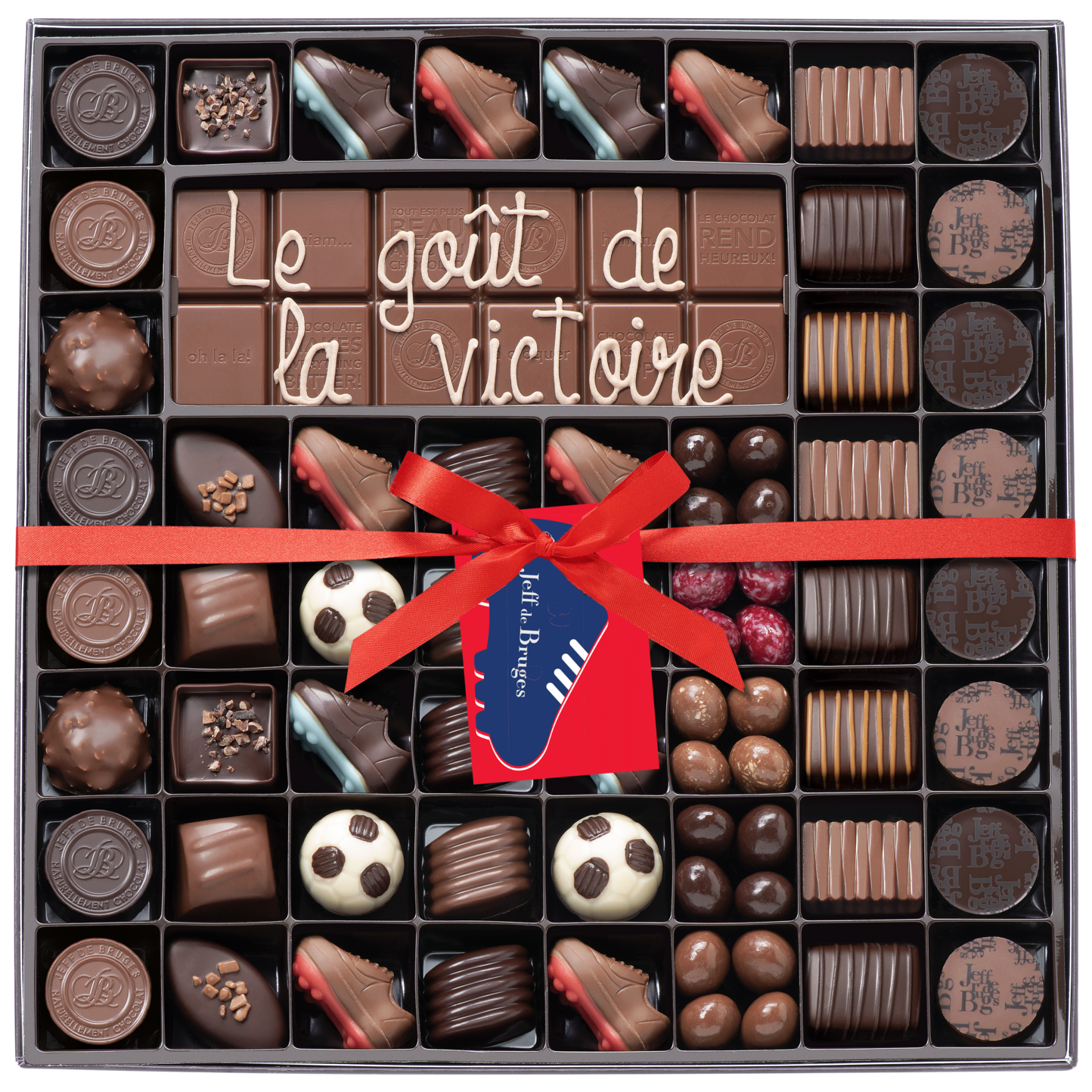 Chocolat Fête des pères, Boite 54 chocolats foot et sa tablette de ...