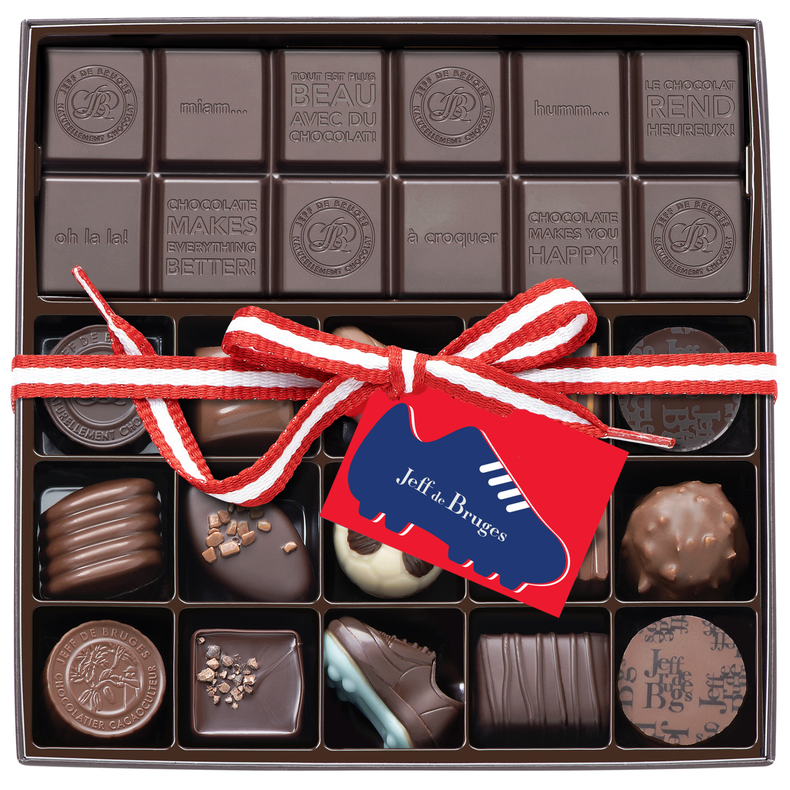 Chocolat Fête des pères, Boite 15 chocolats foot et sa tablette de ...