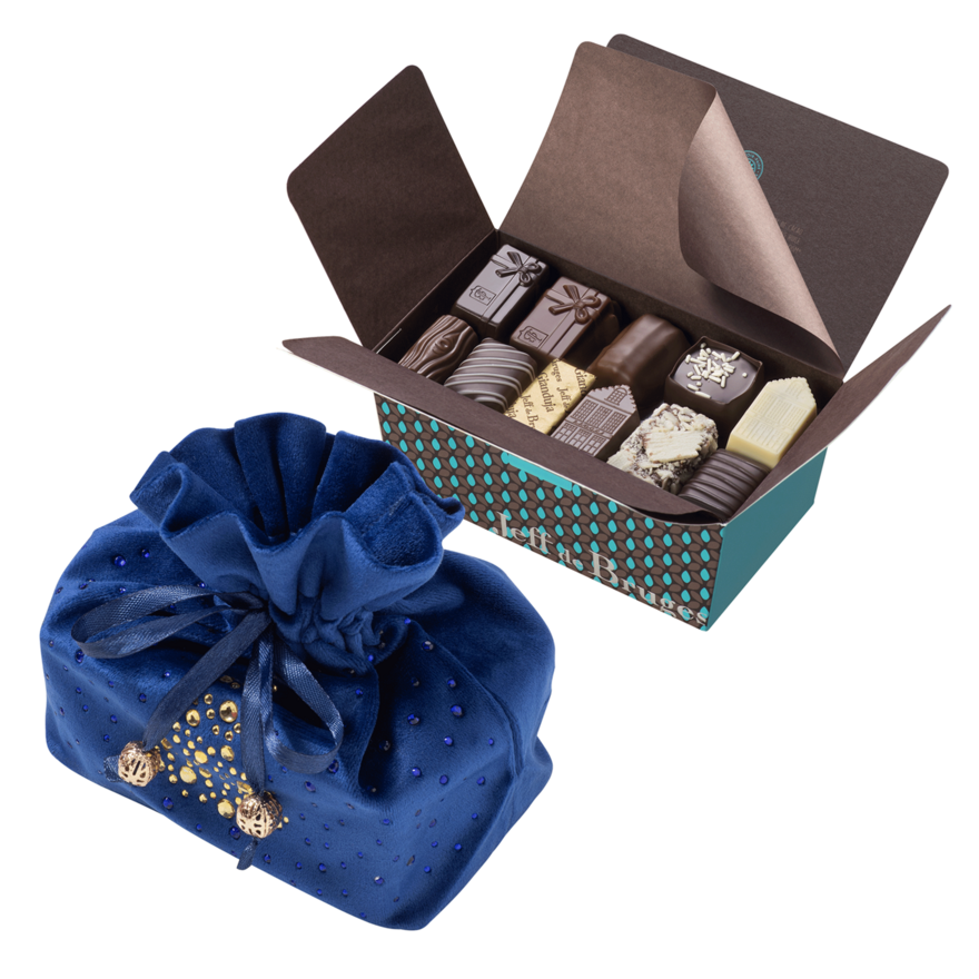 Chocolat Noël, Ballotin 375 g - chocolats assortis et sa pochette en ...